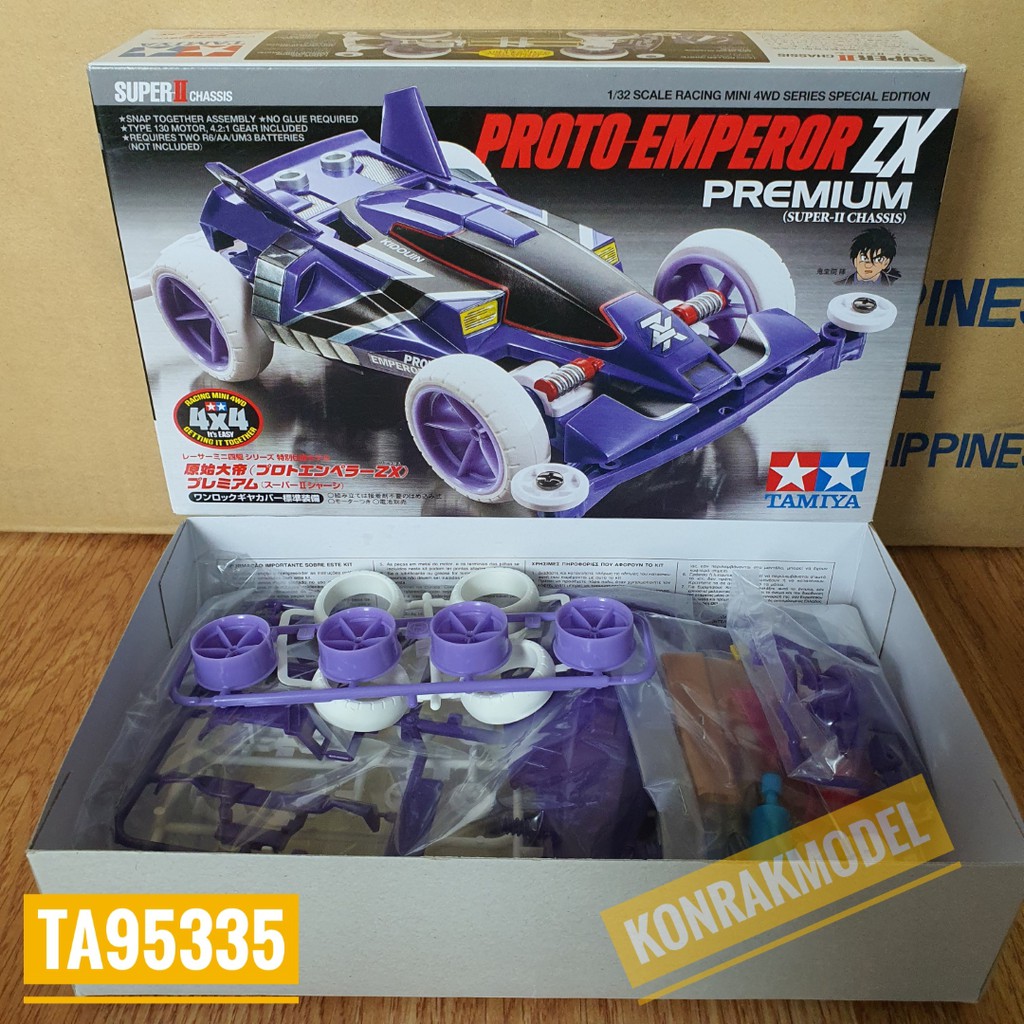 Mini 4 WD รถรางมอเตอร์ Tamiya 95335 Proto Emperor ZX Premium (Super II ...