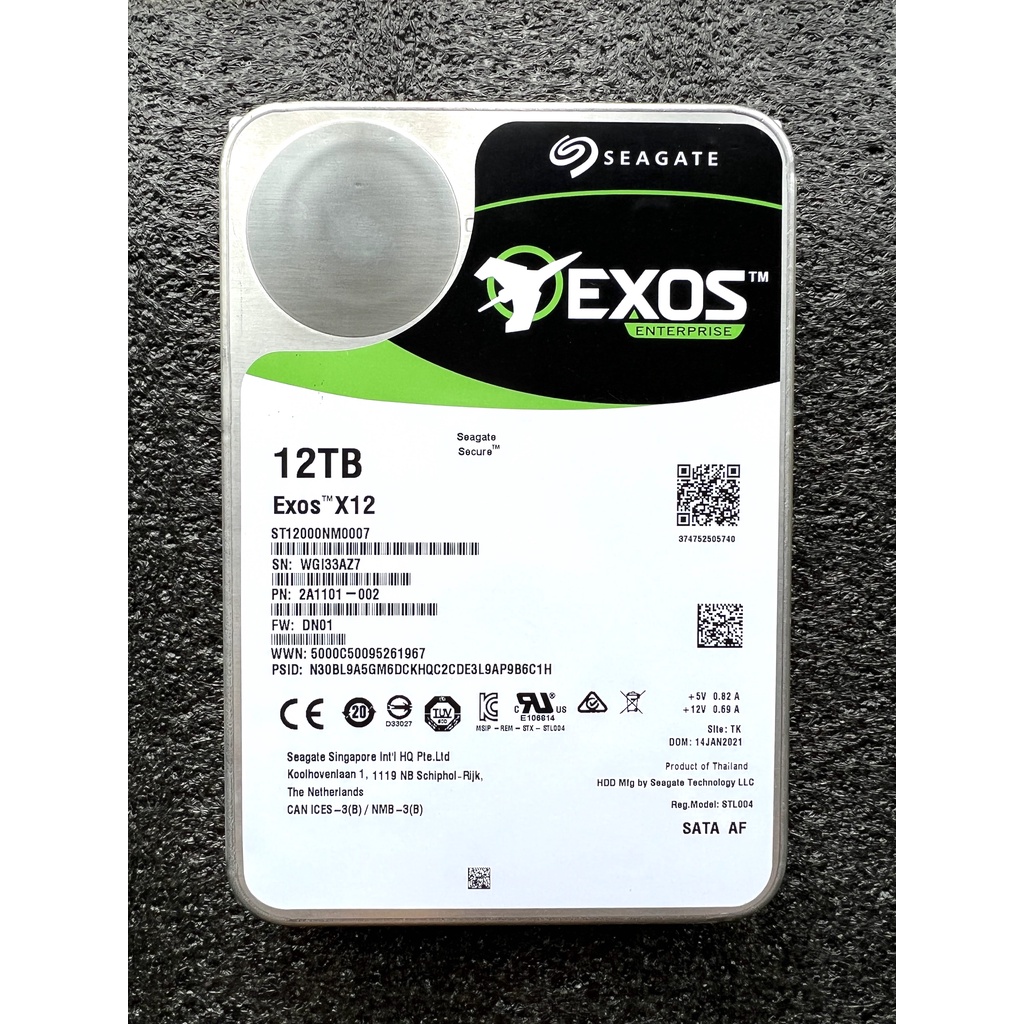 HDD 12TB Seagate Exos Enterprise ST12000NM0007 7200 RPM SATA 6Gb/s ...