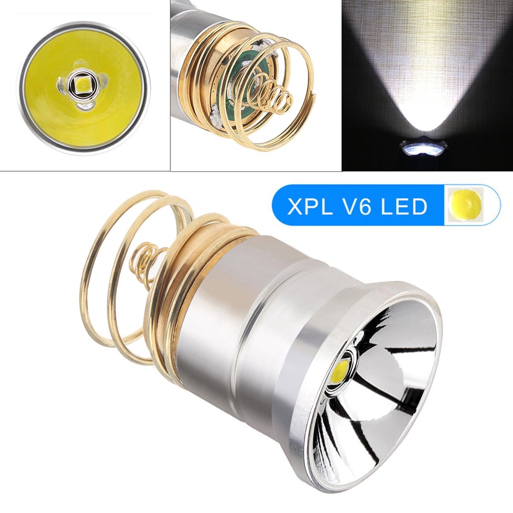 หลอดไฟสะท้อนแสง 3V-8.4V LED XPL V6 P60 แบบเปลี่ยน สําหรับ Surefire 6P ...