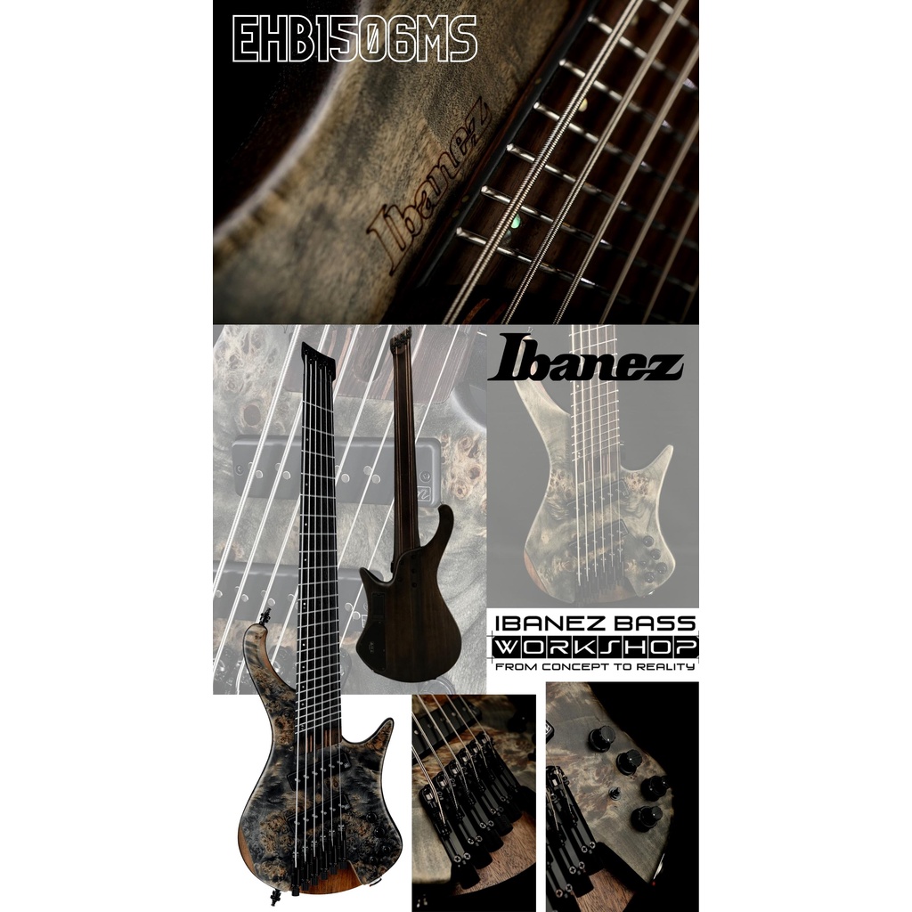 กีตาร์เบสไฟฟ้า 6 สาย IBANEZ EHB1506MS Ergonomic Headless | Shopee Thailand