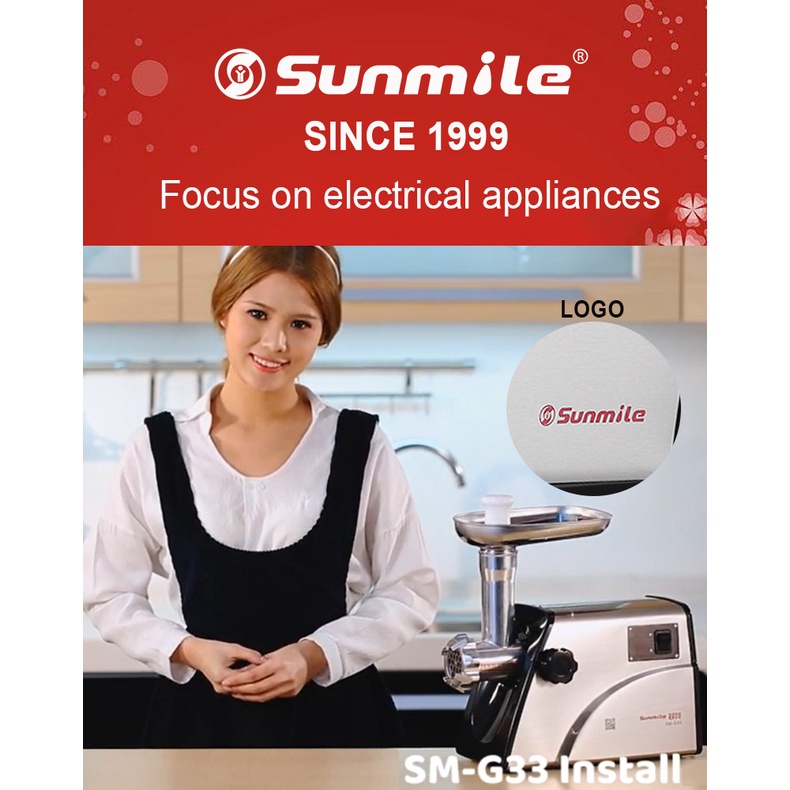 Sunmileเครื่องบดเนื้ออัตโนมัติ ใช้ในบ้าน มัลติฟังก์ชั่น เครื่องบดไฟฟ้า บดเนื้อง่าย รุ่นใหม่2023 ...