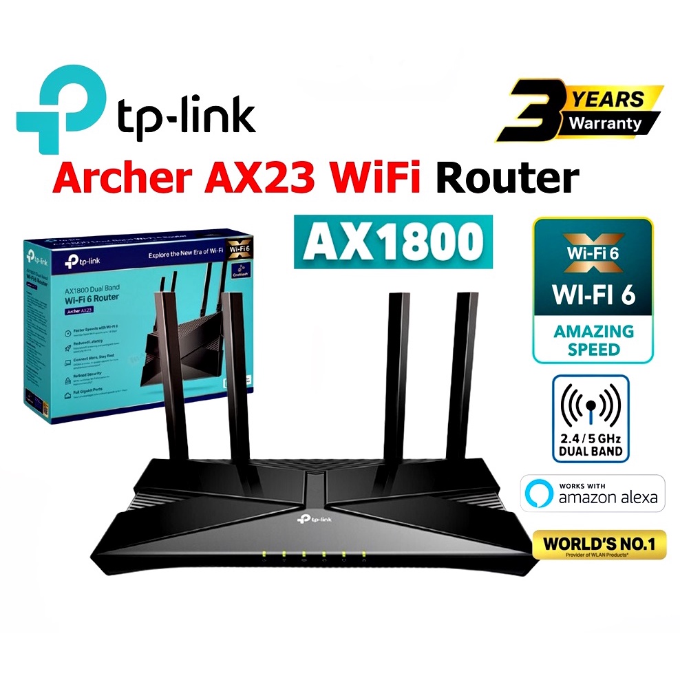 ROUTER (เร้าเตอร์) TP-LINK (Archer AX23) AX1800 Dual-Band Wi-Fi 6 ...