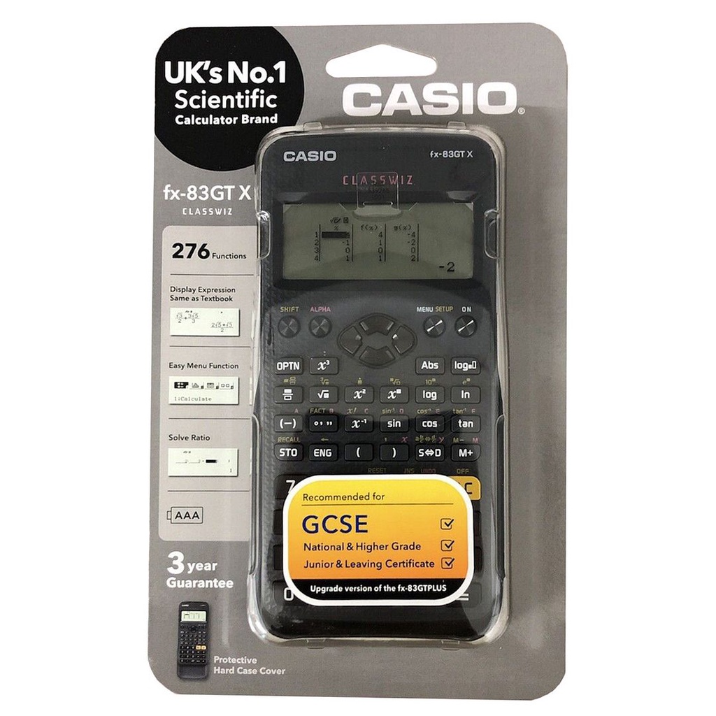 Casio fx-83GTX Entry-level Scientific Calculator (Black) - Battery ...
