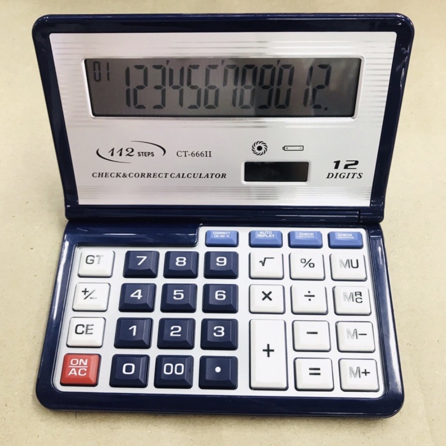 Cayina เครื่องคิดเลข พกพา เครื่องคิดเลขพับได้ ตั้งฃโต๊ะ ขนาดใหญ่ 12 ...