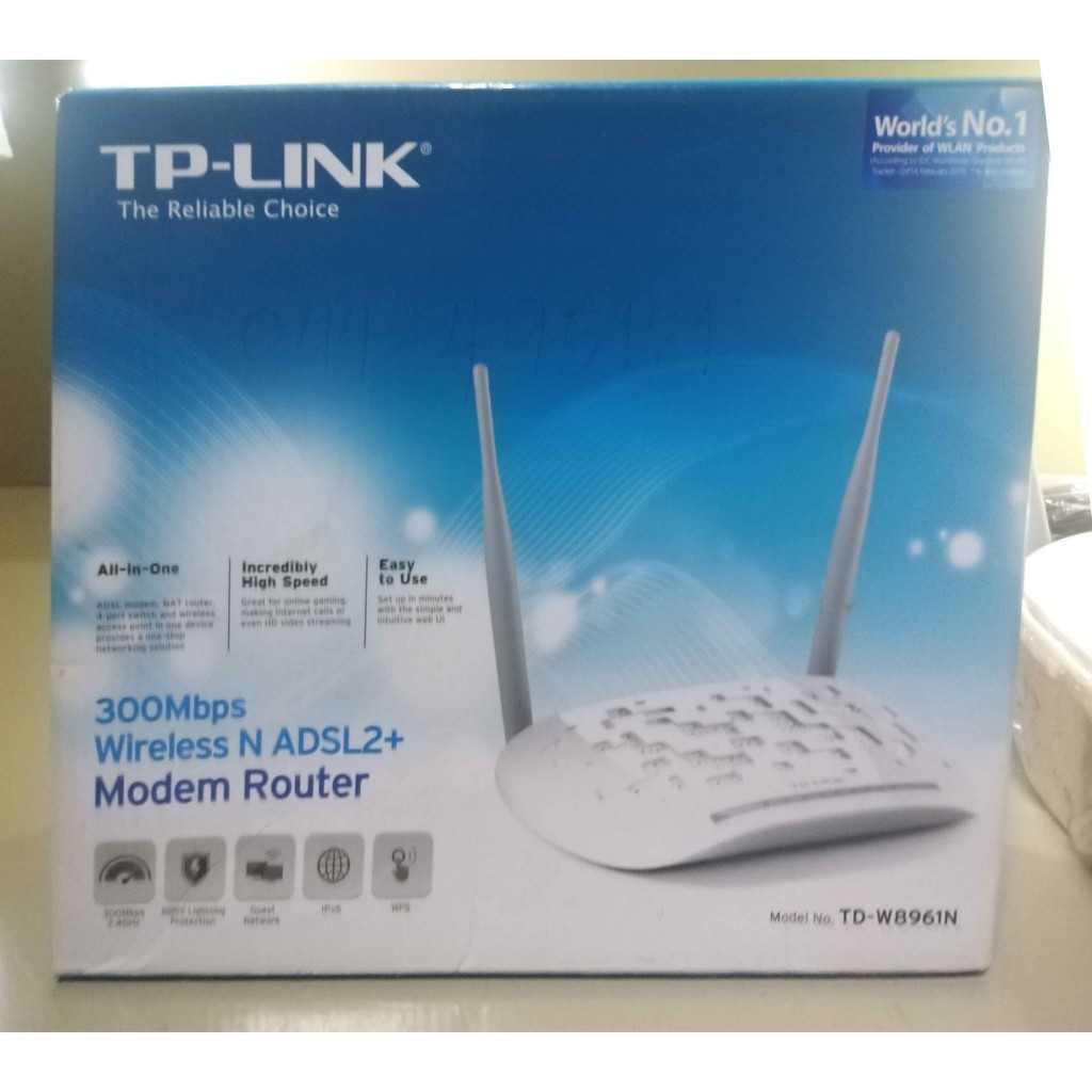 TP Link 300 Mbps Wireless N ADSL2+Modem Router. Model No.TD-W8961ND | Shopee Thailand