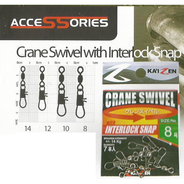 Crane Swivel Kaizen Interlock Snap Select Size | Shopee Thailand