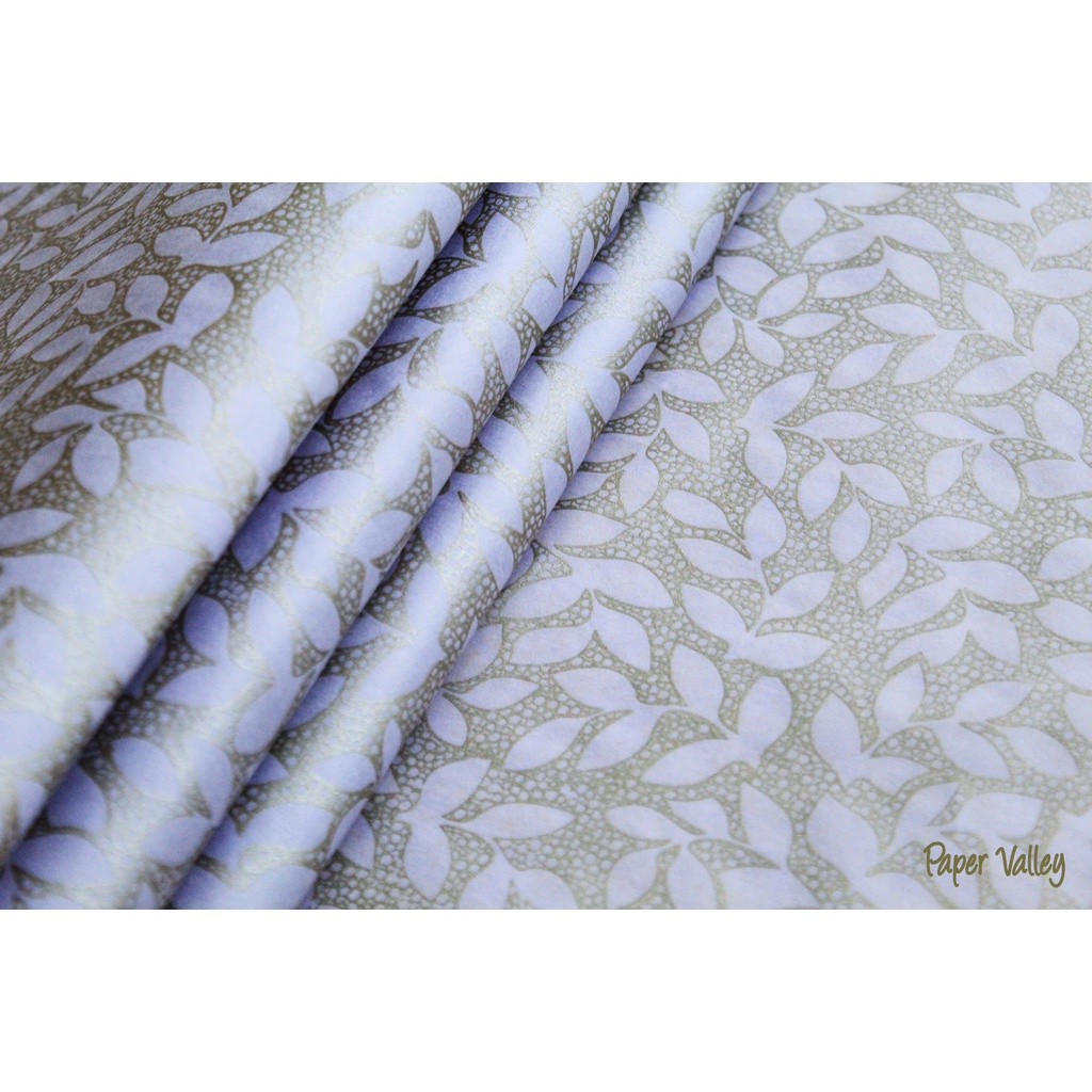 Paper Valley กระดาษสาพิมพ์ลายเงาใบไม้ Leafy Screen-printed Kozo Paper ...