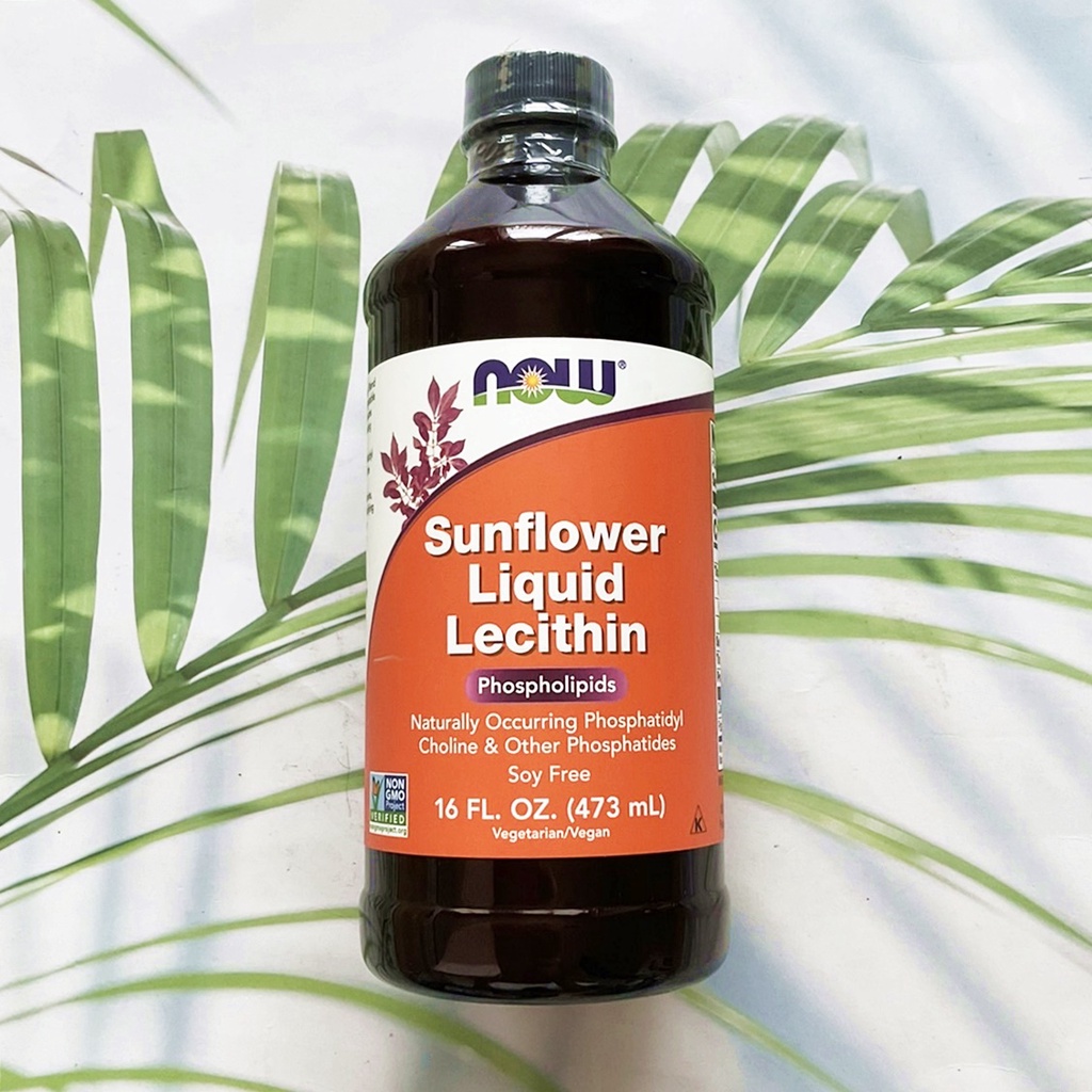 เลซิตินจากเมล็ดดอกทานตะวัน Sunflower Liquid Lecithin 473 mL (Now Foods ...