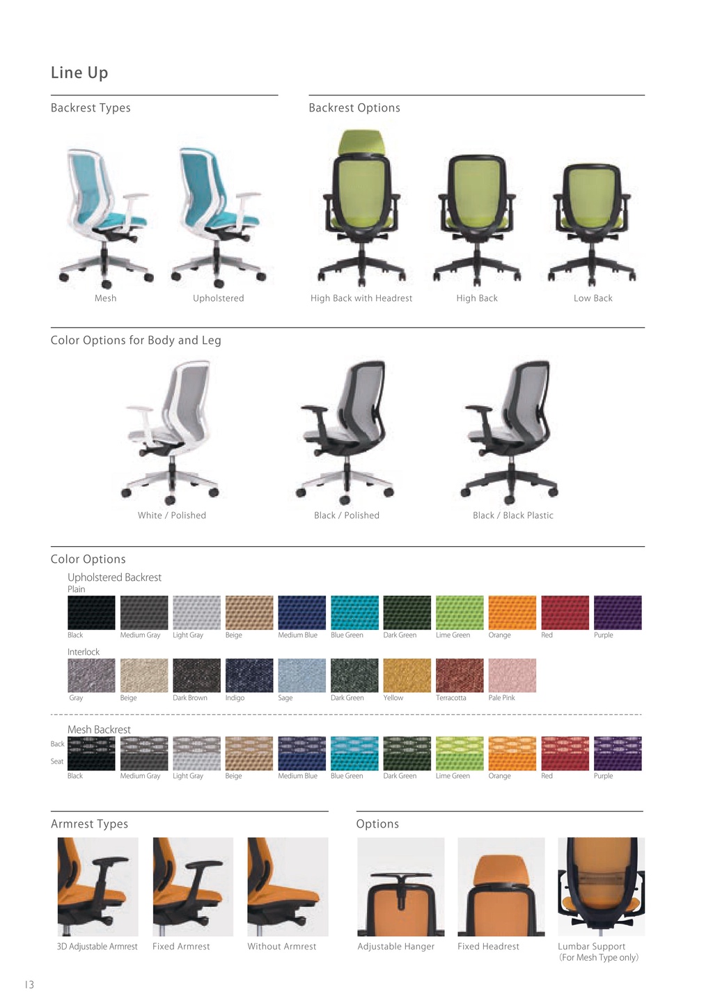 OKAMURA เก้าอี้รุ่น SYLPHY HIGH BACK, WHITE BODY, COLOR : LIGHT GRAY ...