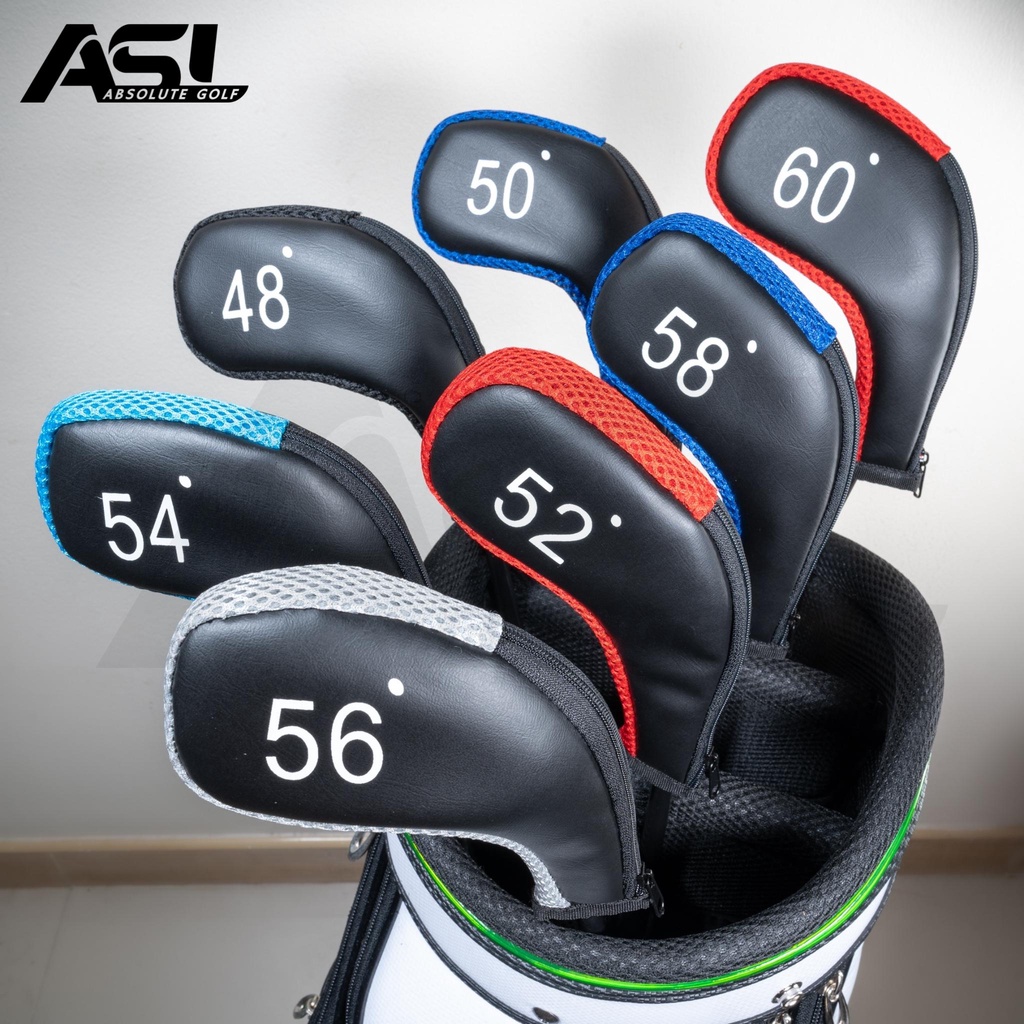 Golf Wedge Cover ปลอกครอบไม้เวดจ์แบบมีซิป เลือกองศาและสีได้ มีหลายสี ...