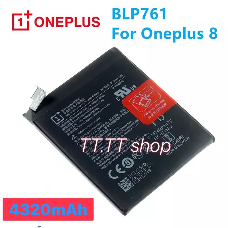แบตเตอรี่ แท้ Oneplus 8 BLP761 4320mAh ประกันนาน 3 เดือน | Shopee Thailand