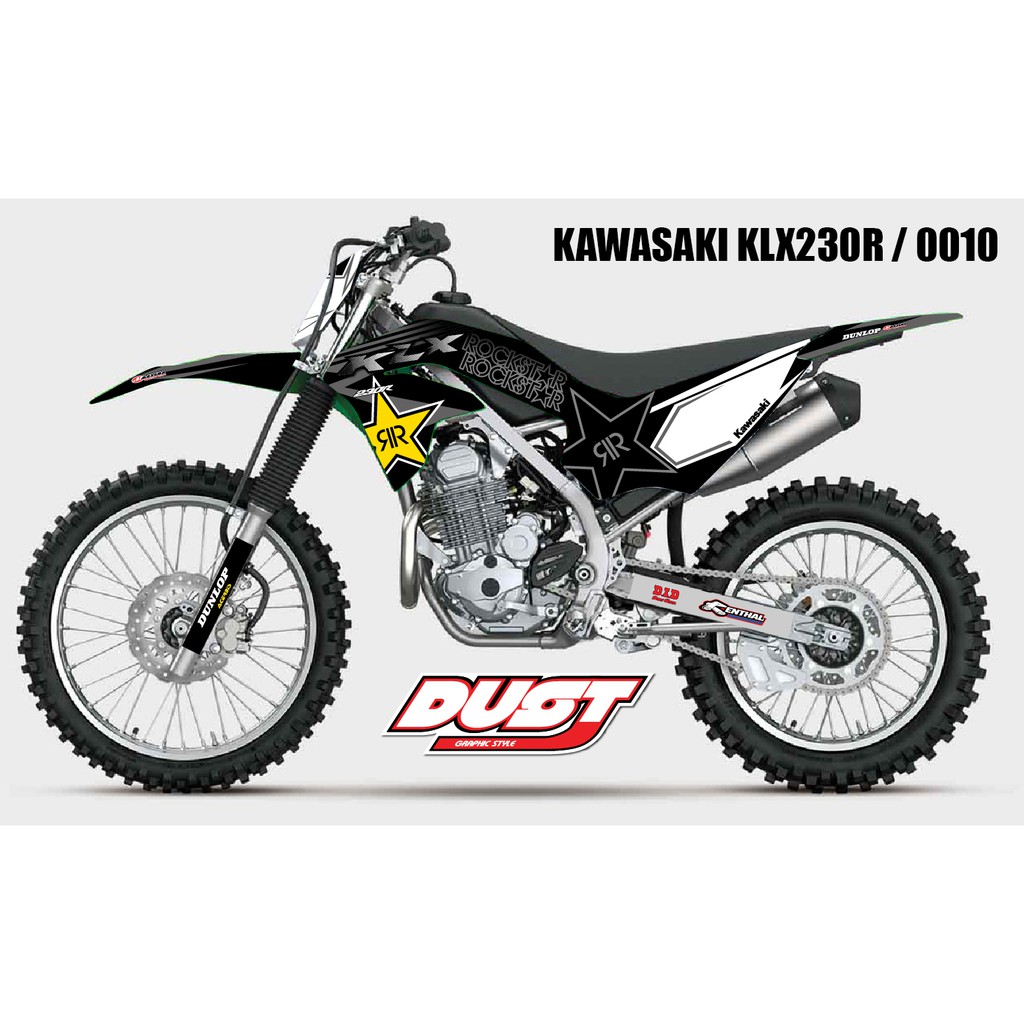 สติ๊กเกอร์วิบาก KAWASAKI KLX 230R ทั้งคัน Graphic kit สติ๊กเกอร์เคลือบ ...