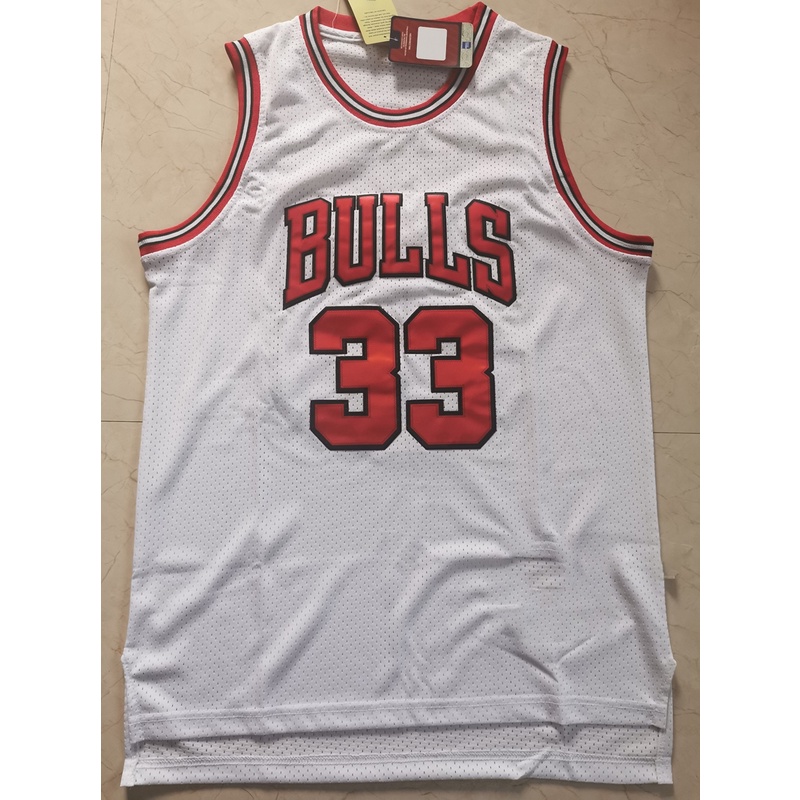 เสื้อกีฬา ปักลาย Chicago Bulls 33 Pippen Jersey สไตล์เรโทร | Shopee ...