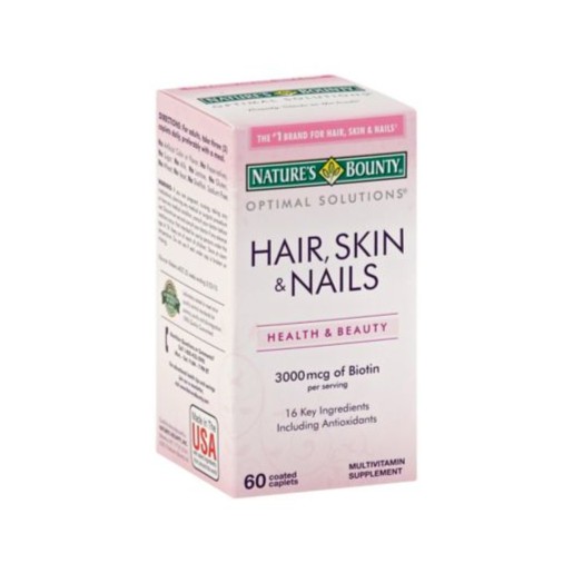 Nature's Bounty Hair Skin & Nails 60 Coated Caplets วิตามินเร่งผมยาว ...