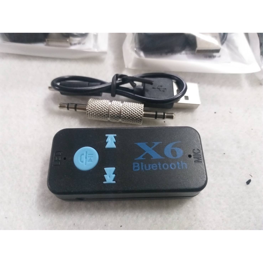 X6 Wireless Bluetooth Receiver BT 4.2 Handsfree 3.5 mm Audio Adapter ...