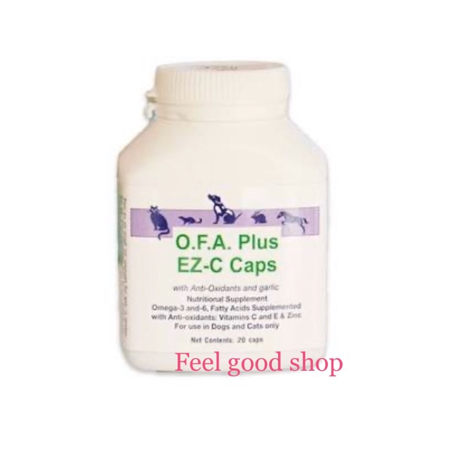 DERMAPET O.F.A. PLUS EZ-C CAPS exp. 06/2025 สำหรับสุนัขและแมว น้ำหนักไม่เกิน 14 KG. 20 เม็ด ...