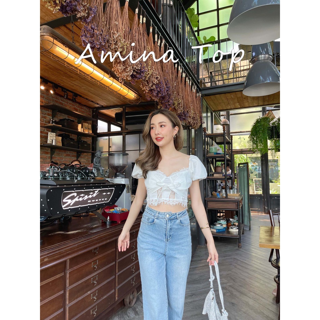 CHERLYNE เสื้อลูกไม้ รุ่น AMINA TOP | Shopee Thailand
