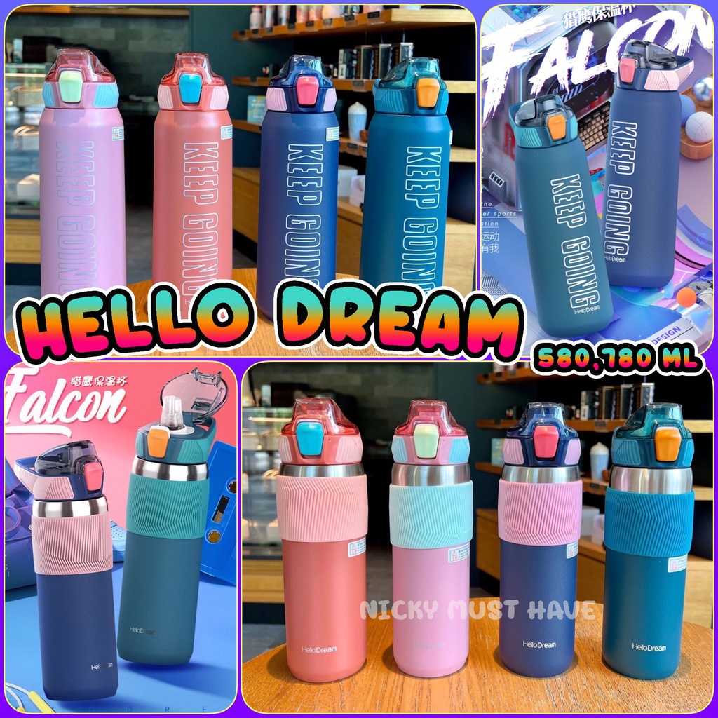 กระบอกน้ำเก็บอุณหภูมิ HELLO DREAM ขนาด 580,780 ML | Shopee Thailand