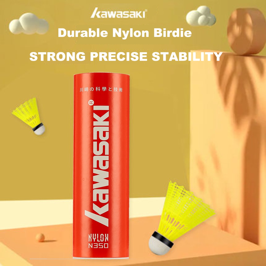 KAWASAKI ลูกขนไก ่ ไนลอนคาวาซากิ 6 ชิ ้ น KING N350 พร ้ อมนกพลาสติกทน ...