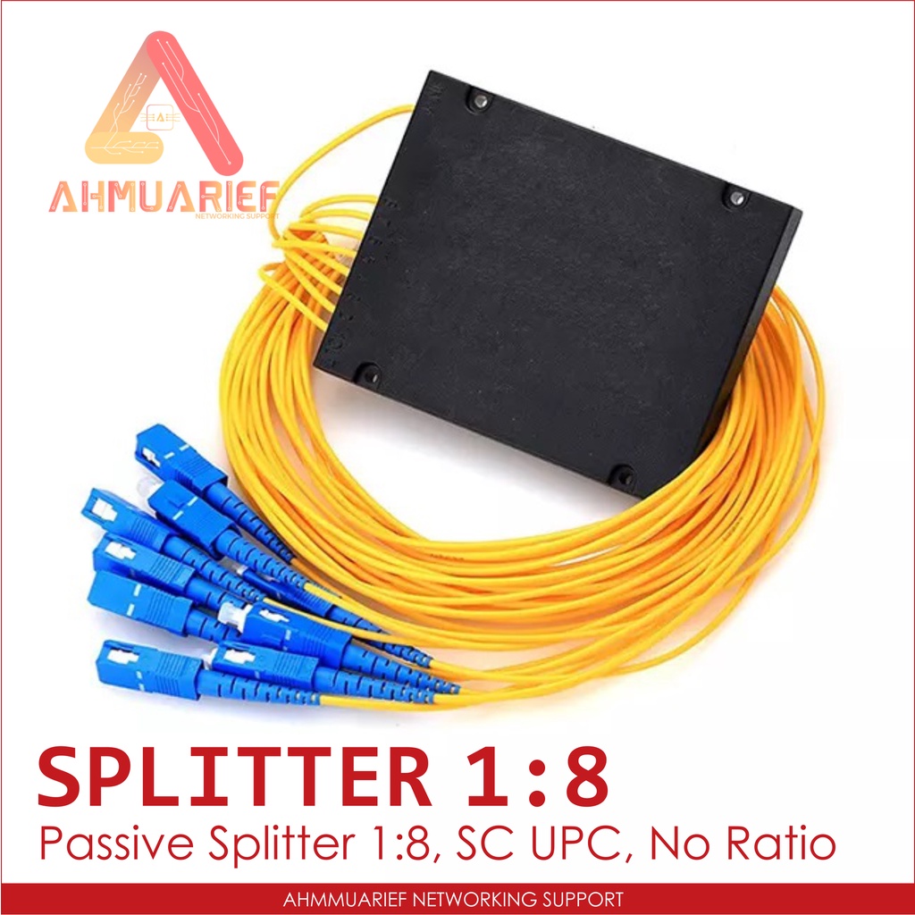 Passive Splitter Passive Splitter 1-8 UPC ไฟเบอร์ออปติก 1X8 Optic FTTH ...