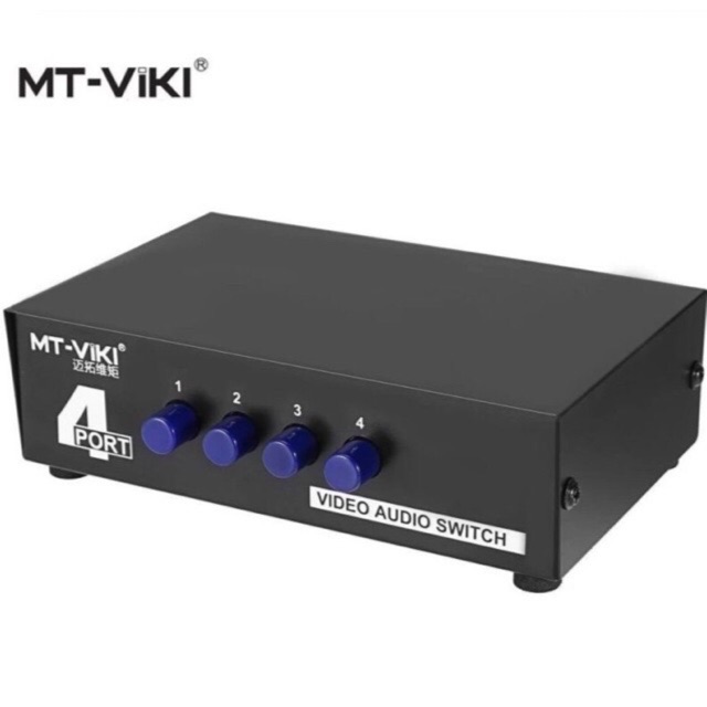 MT- VikI 2 Ports AV Switcher Manual RCA Video Audio Switch for DVD HDTV ...