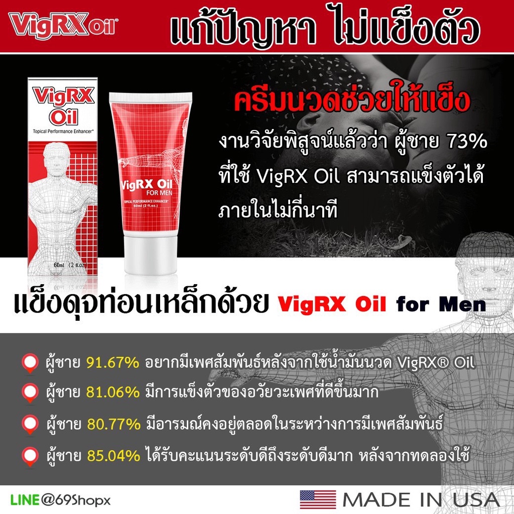 ครีมนวดช่วยในการแข็งตัว ⚡VIGRX OIL อีดทนนาน ทำให้มีอารมณ์มีความต้องการ นำเข้าของแท้จากอเมริกา ...