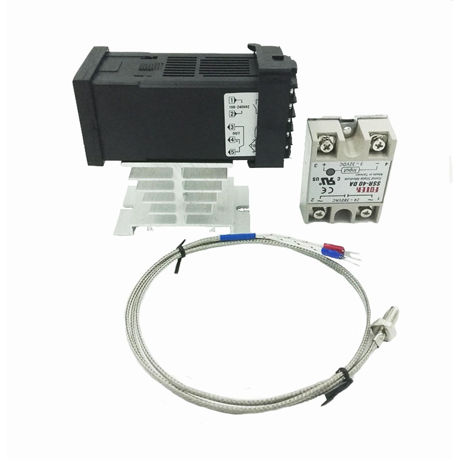 PID Temperature Control REX C100FK02-V*AN 0-400C OUTPUT SSR Type k 1M ...