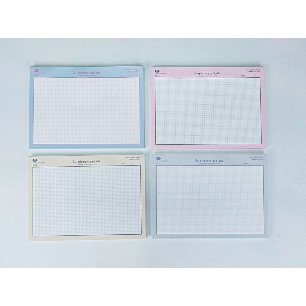 Ropamoda สมุดโน๊ต เกาหลี 5mm Grid Note Pad B5 แบบฉีก กระดาษด้านในเป็น ...