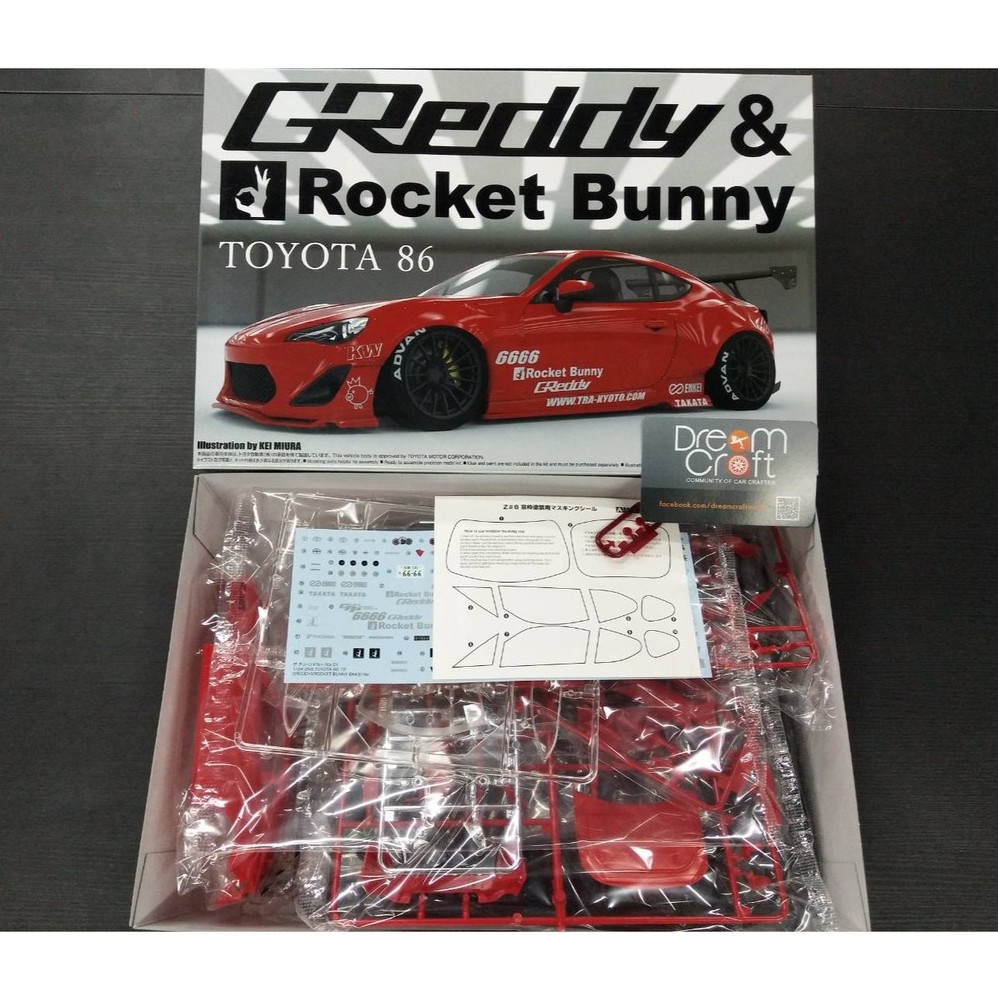 AOSHIMA 1/24 ZN6 TOYOTA 86 GREDDY&ROCKET BUNNY ENKEI TOYOTA (โทเดลรถยนต์ Model DeamCraft ...
