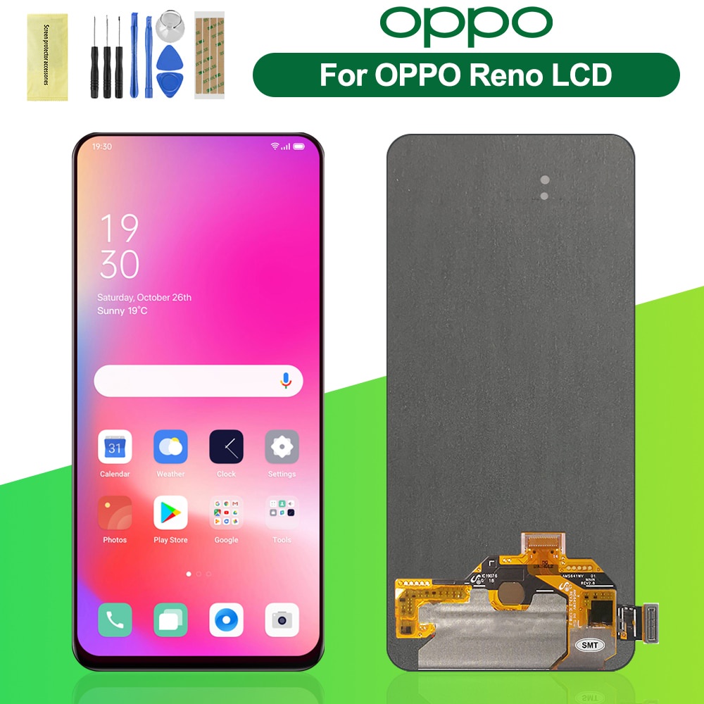 Super AMOLED หน้าจอสัมผัสดิจิทัล LCD แบบเปลี่ยน สําหรับ Oppo Reno ...