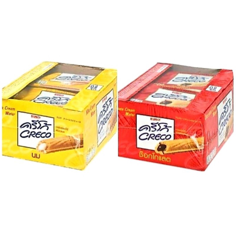 CRECO ครีโก้ เวเฟอร์สอดไส้นมและช็อกโกแลต ขนาด 12 ชิ้น | Shopee Thailand