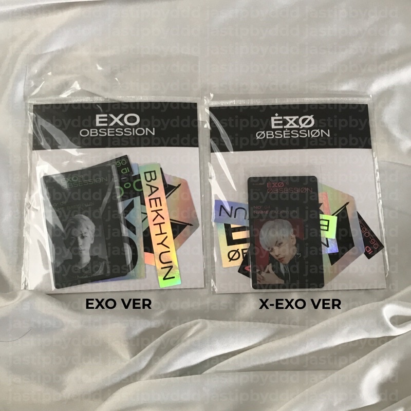 Id CARD + DECO STICKER SET THE PLACE OBSESSION BAEKHYUN EXO PC PHOTOCARD | Shopee Thailand