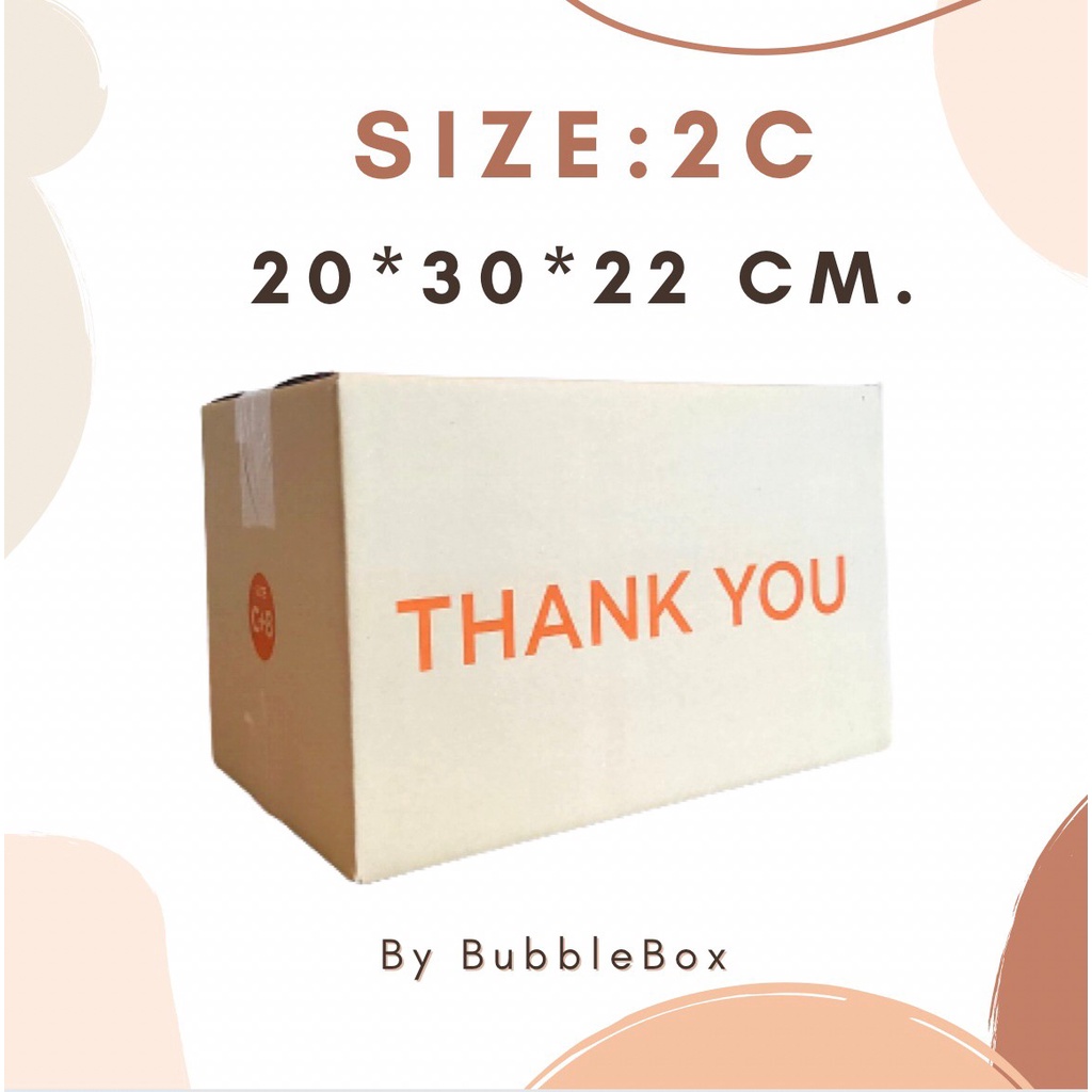 กล่องพัสดุ กล่องไปรณีย์ thankyou DIY 🔥พร้อมส่ง🔥 กล่องเบอร์ 2C กล่อง ...