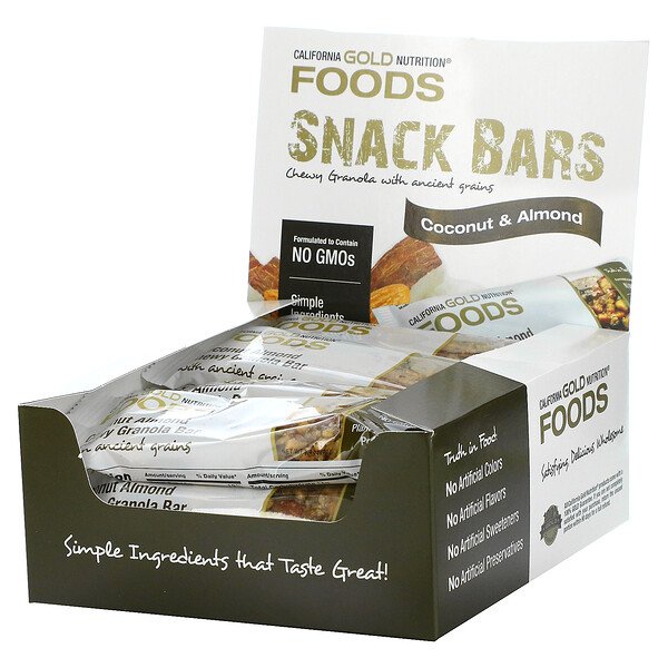 California Gold Nutrition, FOODS, Sample Snack Bar Pack,12 Bars ขนม ...