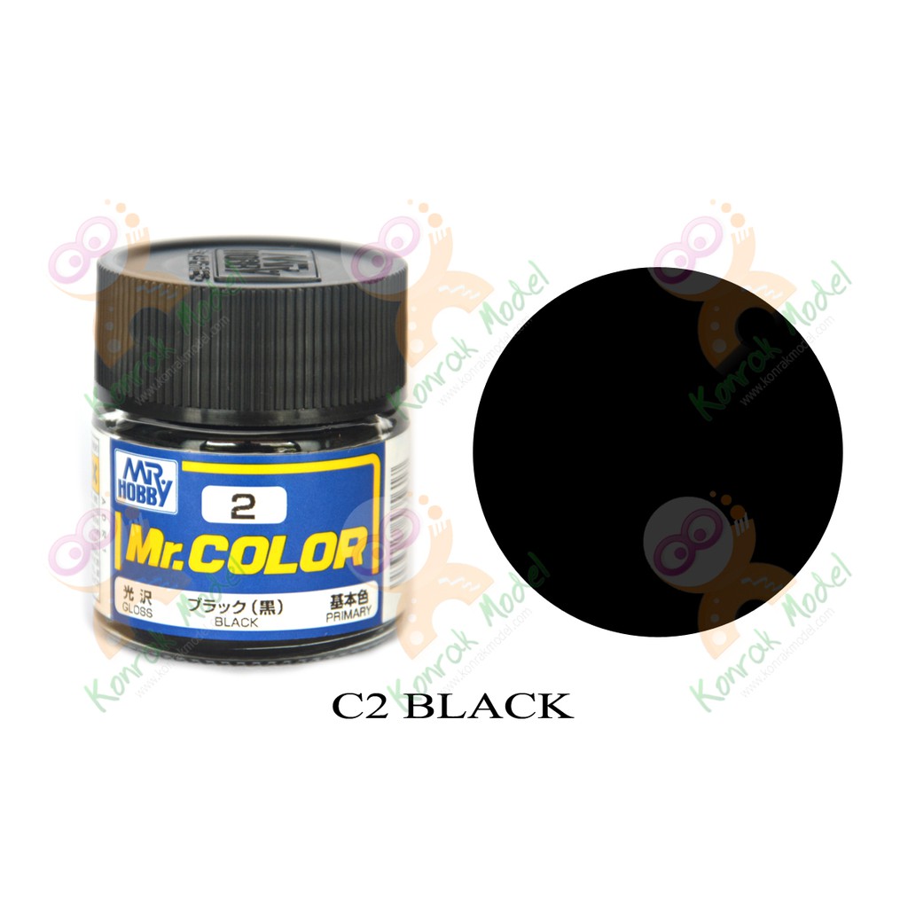 สีสูตรทินเนอร์ Mr.hobby Mr.color C2 Black Gloss 10ml | Shopee Thailand