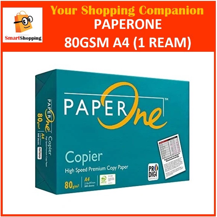 Paperone Paper One Copier Paper 80gsm A4 (1 Ream) 80g | Shopee Thailand