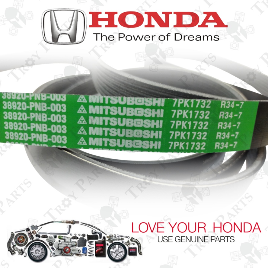 สายพานพัดลมฮอนด้าซี่โครงซี่โครงฮอนด้า Odyssey RB3 RB4 CRV CR-V 2.0 S9A ...