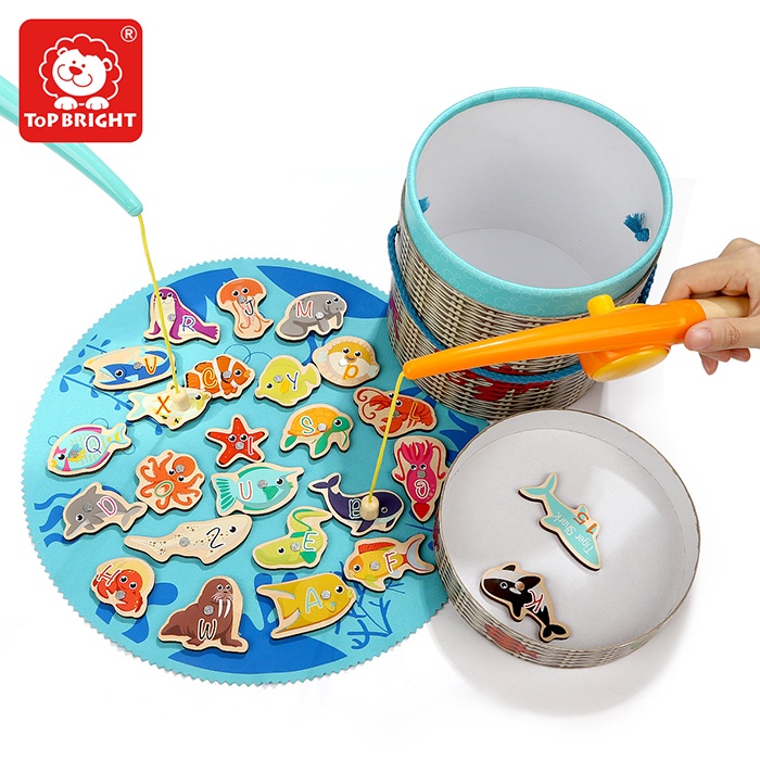 [2ขวบ+] Fancy Fishing Rod Set เกมตกปลา ของเล่นไม้ ของเล่นเสริมพัฒนาการ ...