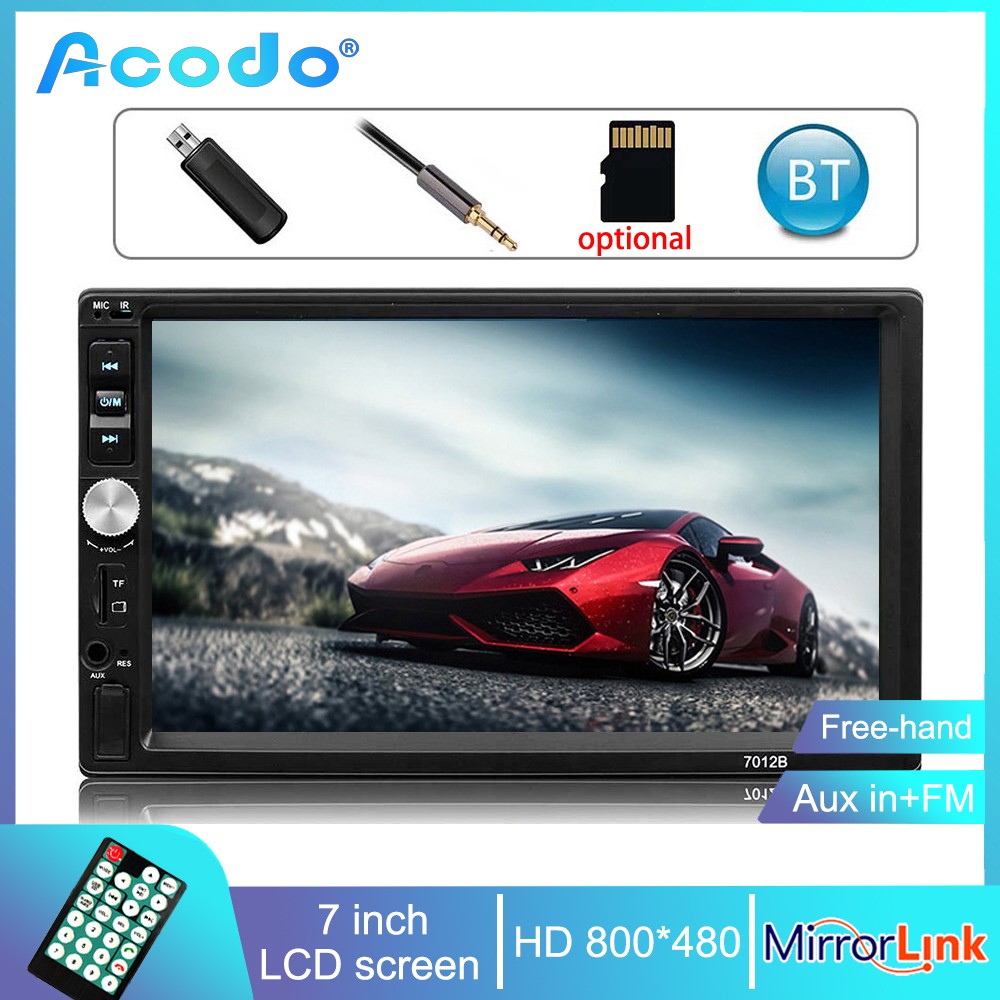 7012b เครื่องเล่น MP5 HD 7 นิ้ว 800*480P บลูทูธ MP4 MP5 USB รองรับหน้า ...