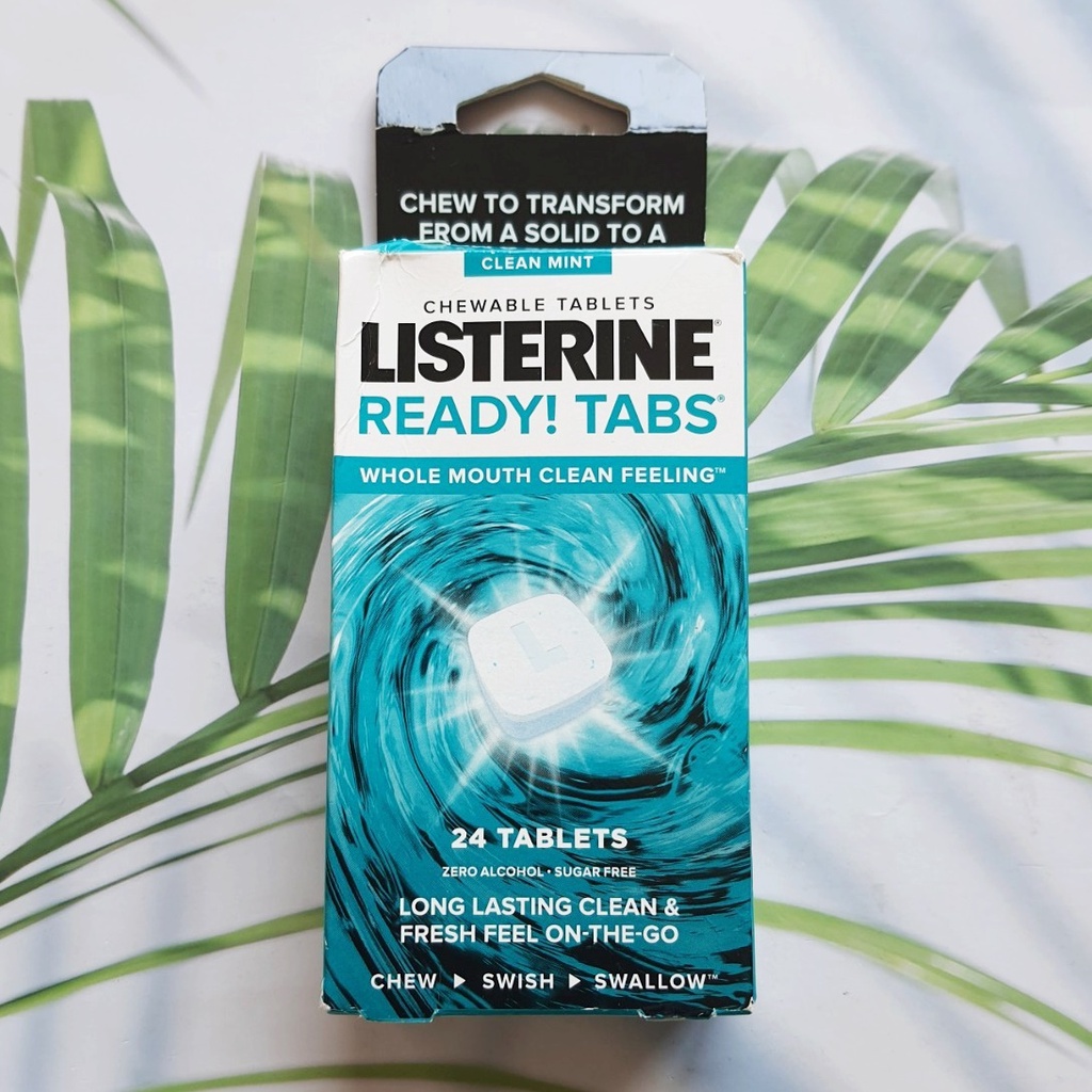 ลิสเตอรีน น้ำยาบ้วนปาก แบบเม็ดเคี้ยว Ready! Tabs Whitening Chewable ...