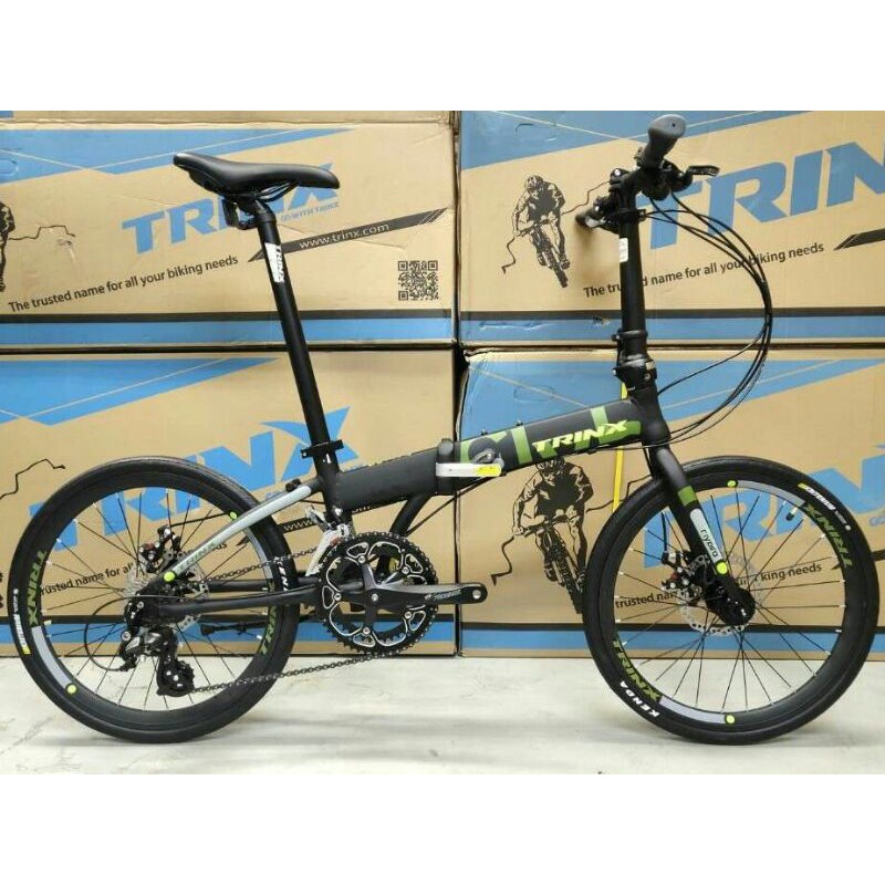 TRINX FLYBIRD 2.0(ส่งฟรี+ผ่อน0%) จักรยานพับได้ ล้อ20(451)" เกียร์ SHIMANO 16 สปีด ดิสก์เบรค ดุม ...