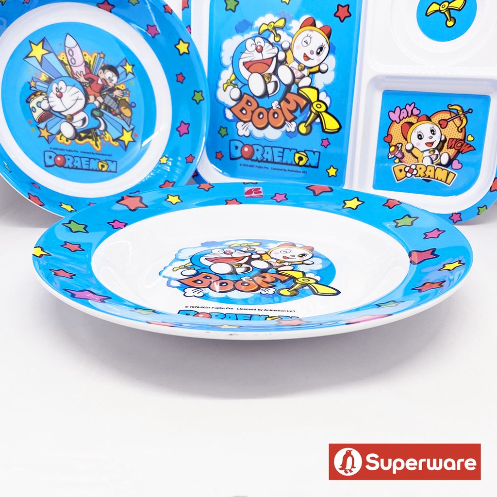 โดเรม่อน บูม จานข้าว ช้อนส้อมเด็ก แก้วน้ำเมลามีน DORAEMON Superware ศรีไทยซุปเปอร์แวร์ [ขายแยก ...