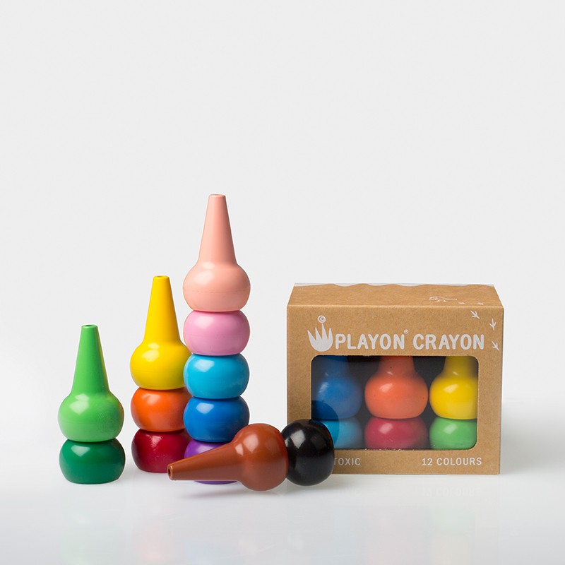 Playon Crayon Primary Color Set สีเทียนปลอดสารพิษ | Shopee Thailand