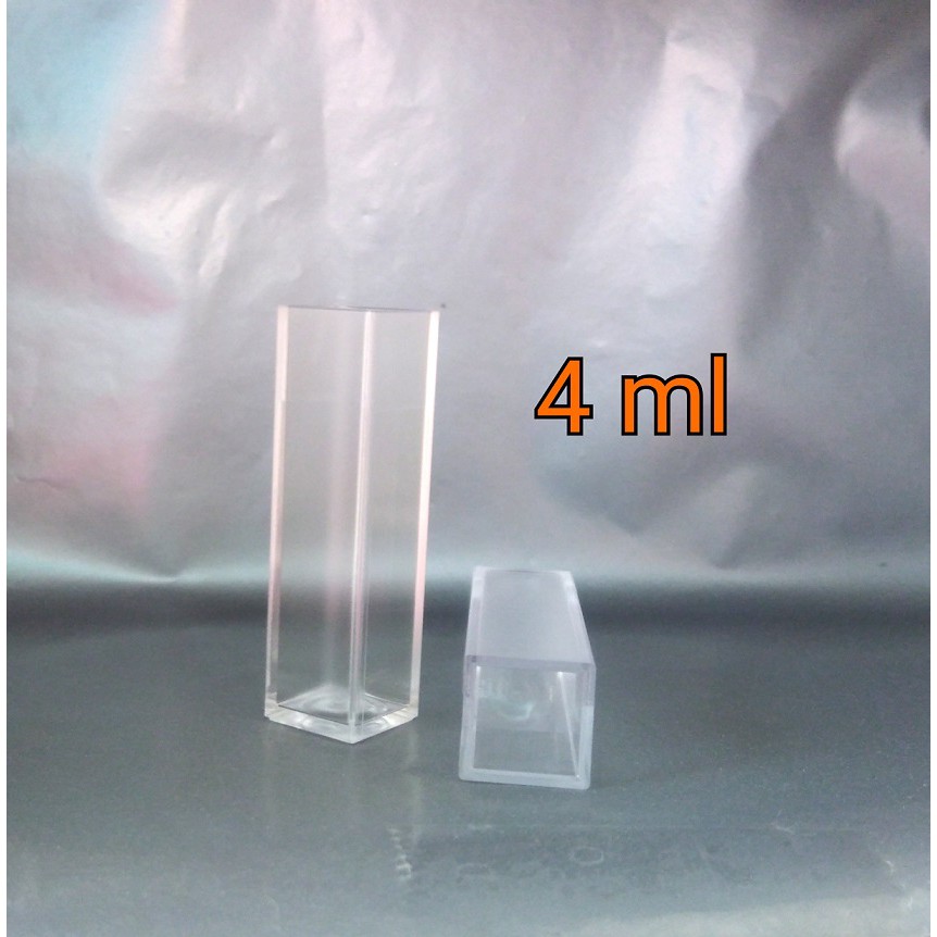 หลอดคิวเวตพลาสติกสี่เหลี่ยม (Plastic Rectangular Cuvette) 6อัน/แพ็ค ...