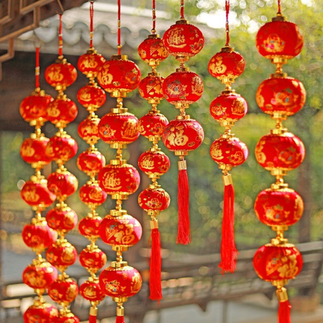 โคมแดง โคมกำมะหยี่ผ้าขนาดเล็ก หลายแบบมากก โมบายตรุษจีน | Shopee Thailand