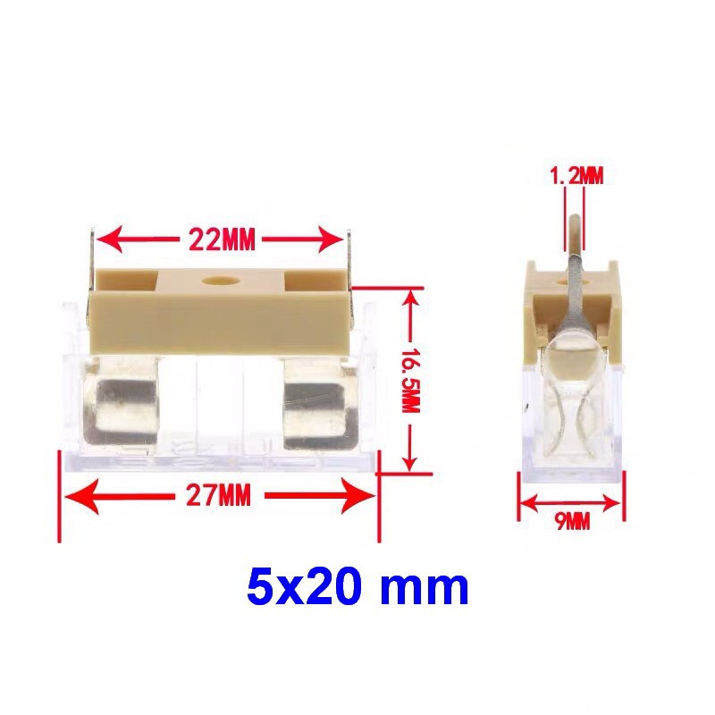 Fuse Holder 5x20mm 6x30mm กล่องใส่ฟิวส์มีฝากรอบใส | Shopee Thailand