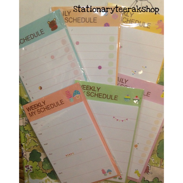 Weekly my schedule post it | Shopee Thailand