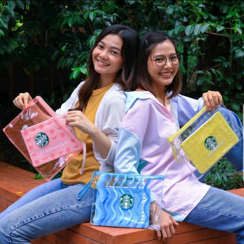 กระเป๋าใส Starbucks รุ่น Summer jelly back สีชมพู | Shopee Thailand