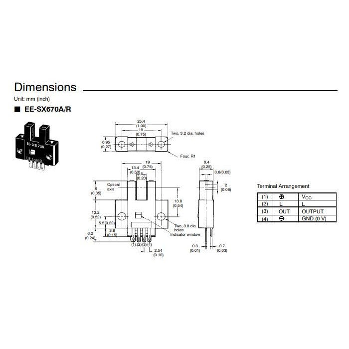 Omron EE-SX674 Photo sensor(Omron EE-SX674 โฟโต้เซนเซอร์) | Shopee Thailand