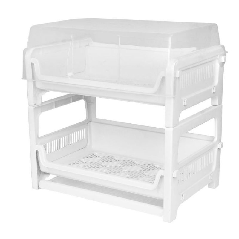 ชั้นคว่ำจาน KEY WAY K960 2ชั้น พลาสติก สีขาว | Shopee Thailand